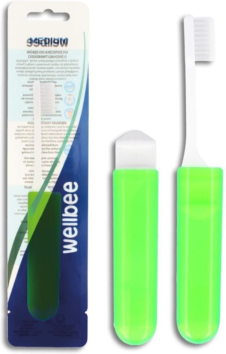 Wellbee Szczoteczka Medium (Mix Kolorów) Travel - Opinie i ceny na Ceneo.pl