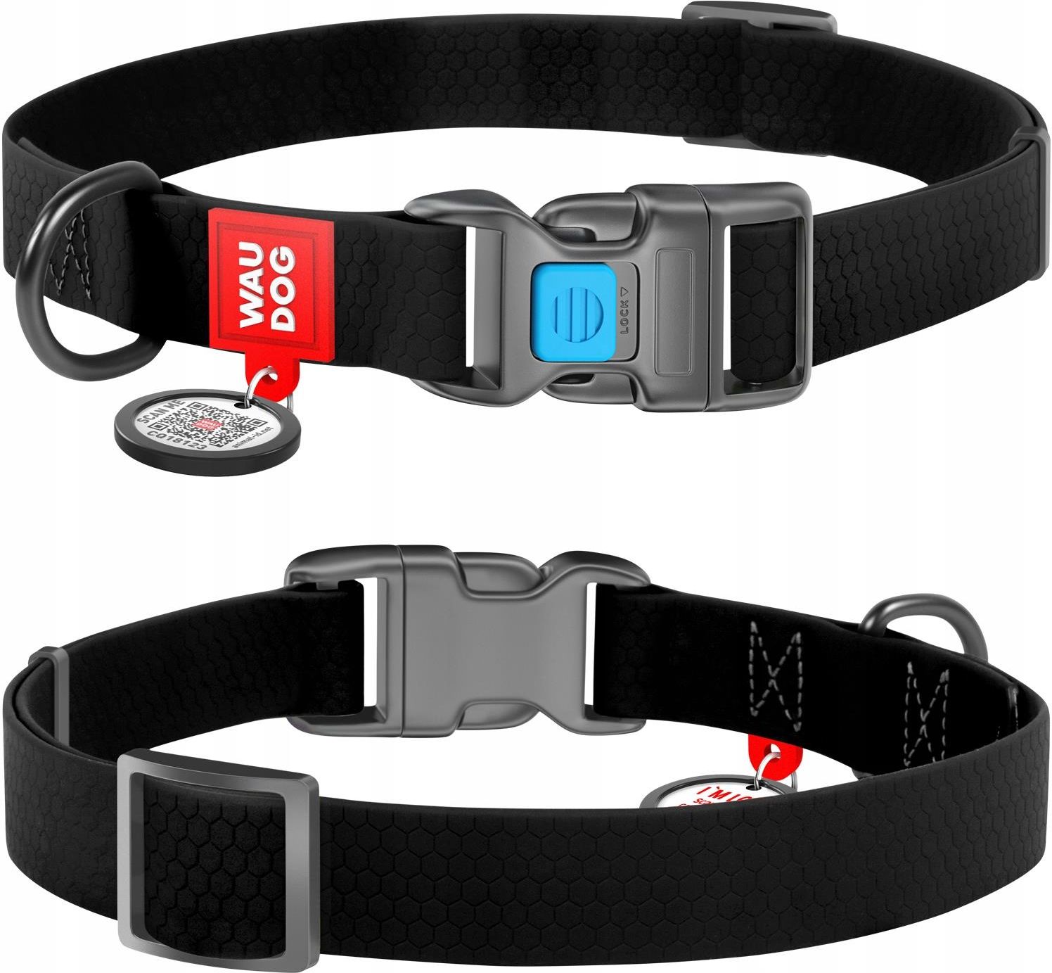 Waudog Obroża Dla Psa Wodoodporny Fastex Czarna Xl - Ceny i opinie - Ceneo.pl