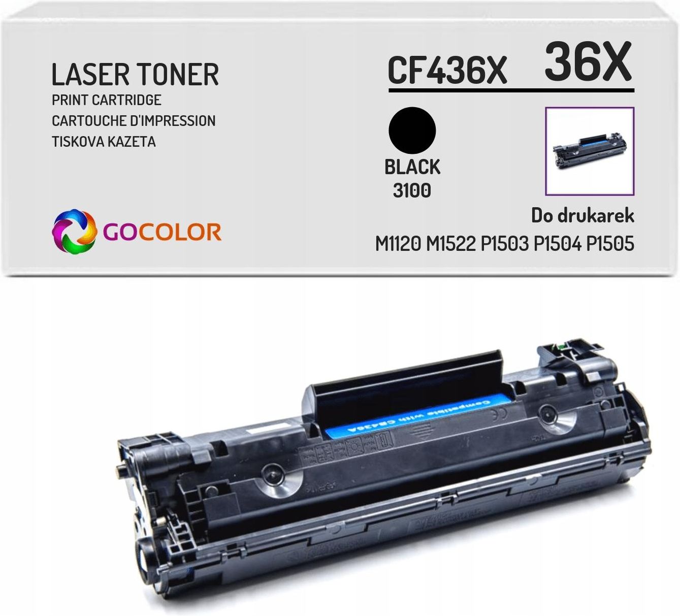 Gocolor Nowy Toner CB436X 36X do Hp P1506 M1120 M1522 (EHP899) - Opinie ...