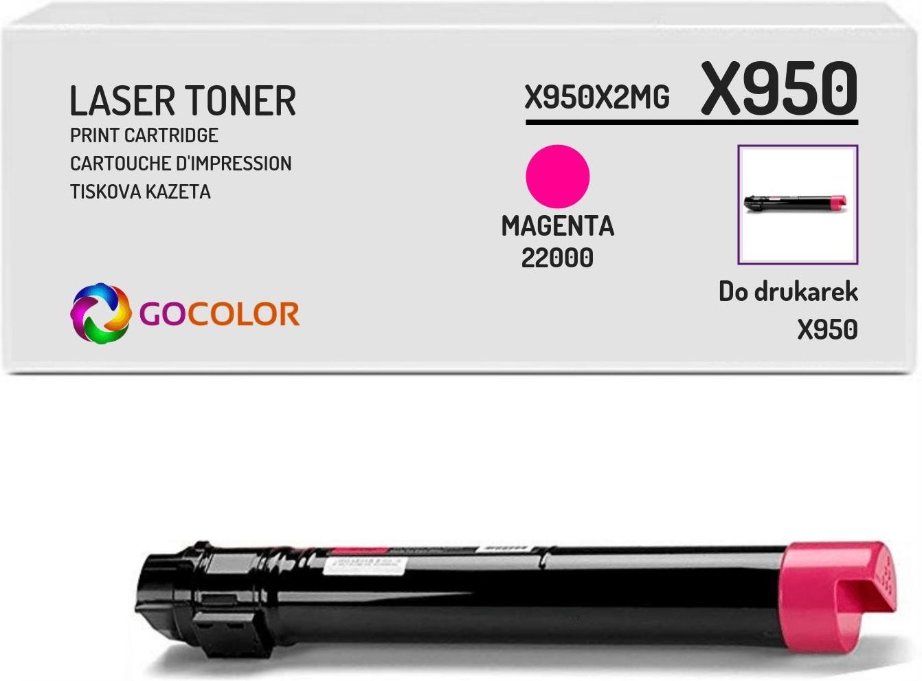 Gocolor Toner X950X2MG do Lexmark X950 X952 X954 Magenta (ELE869 ...