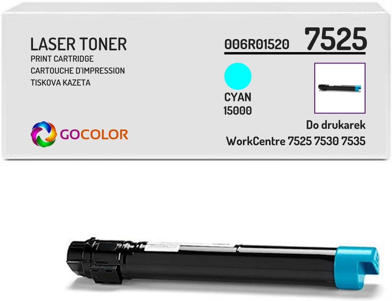 Gocolor Toner do Xerox 7525 006R01520 Cyan Zamiennik (EXE536) - Opinie ...