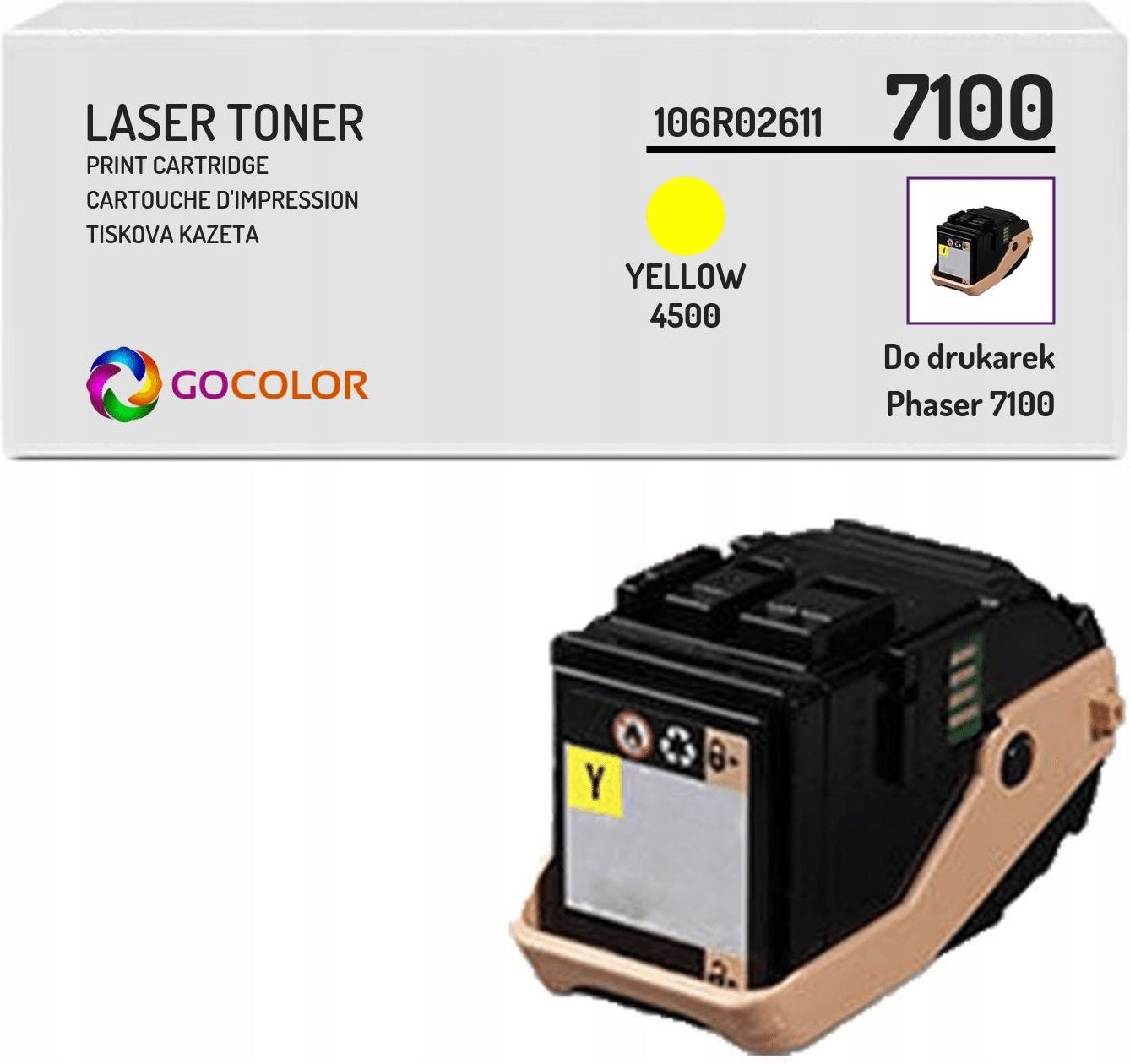 Gocolor Toner do Xerox 7100 106R02611 Yellow Zamiennik (EXE490 ...