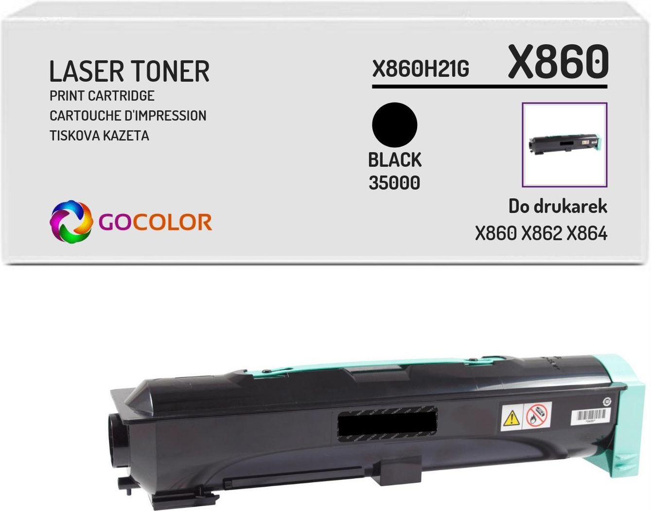 Gocolor Toner do Lexmark X860 X862 X864 X860H21G Zamiennik (ELE894 ...