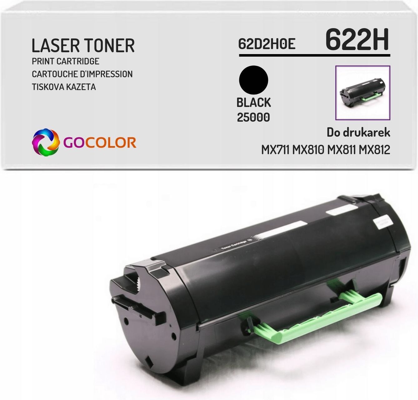 Gocolor Nowy Toner 622H 62D2H0E do Lexmark MX811 MX812 (ELE889 ...
