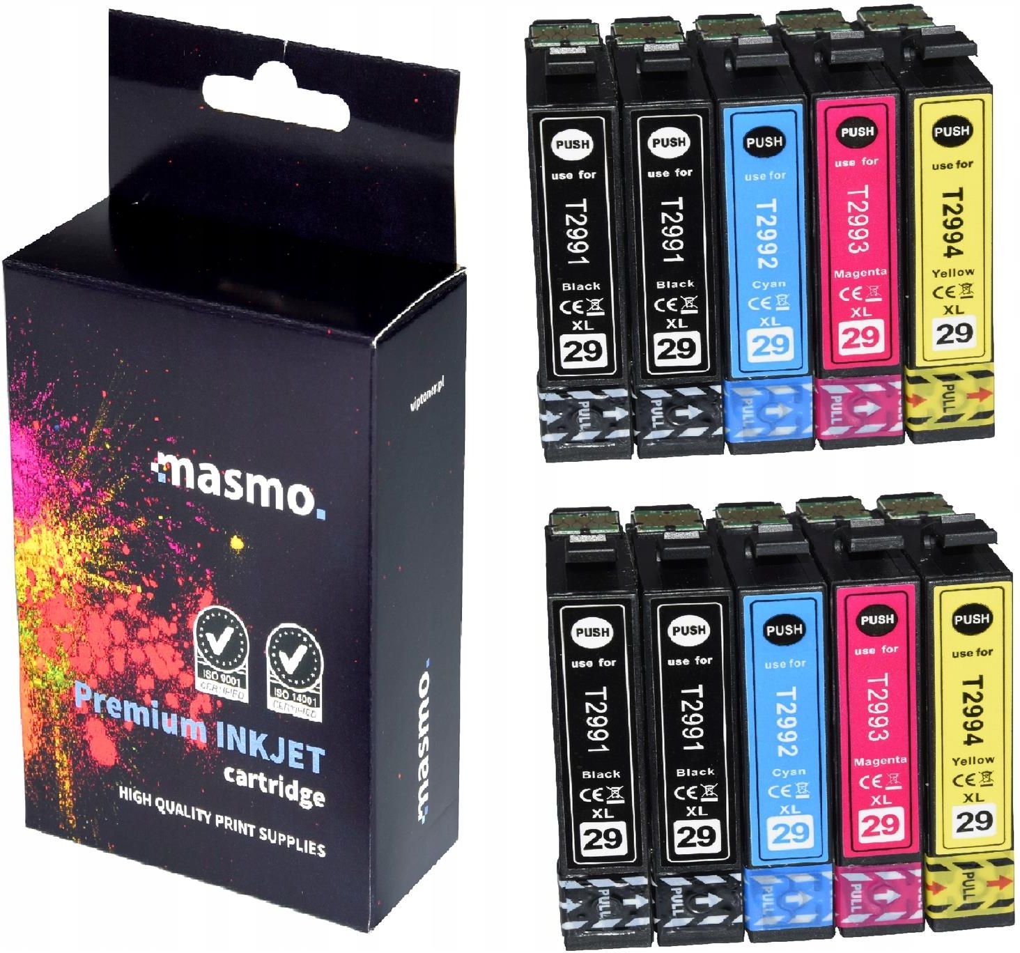 Tusz Masmo 10x Tusz do drukarki Epson T2991 XP245 XP342 XP435 ...