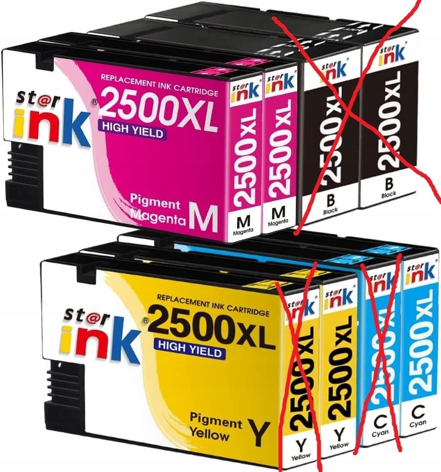 Tusz Starink kartridże do Canon PGI-2500XL Opis! (2500XL) do drukarki ...