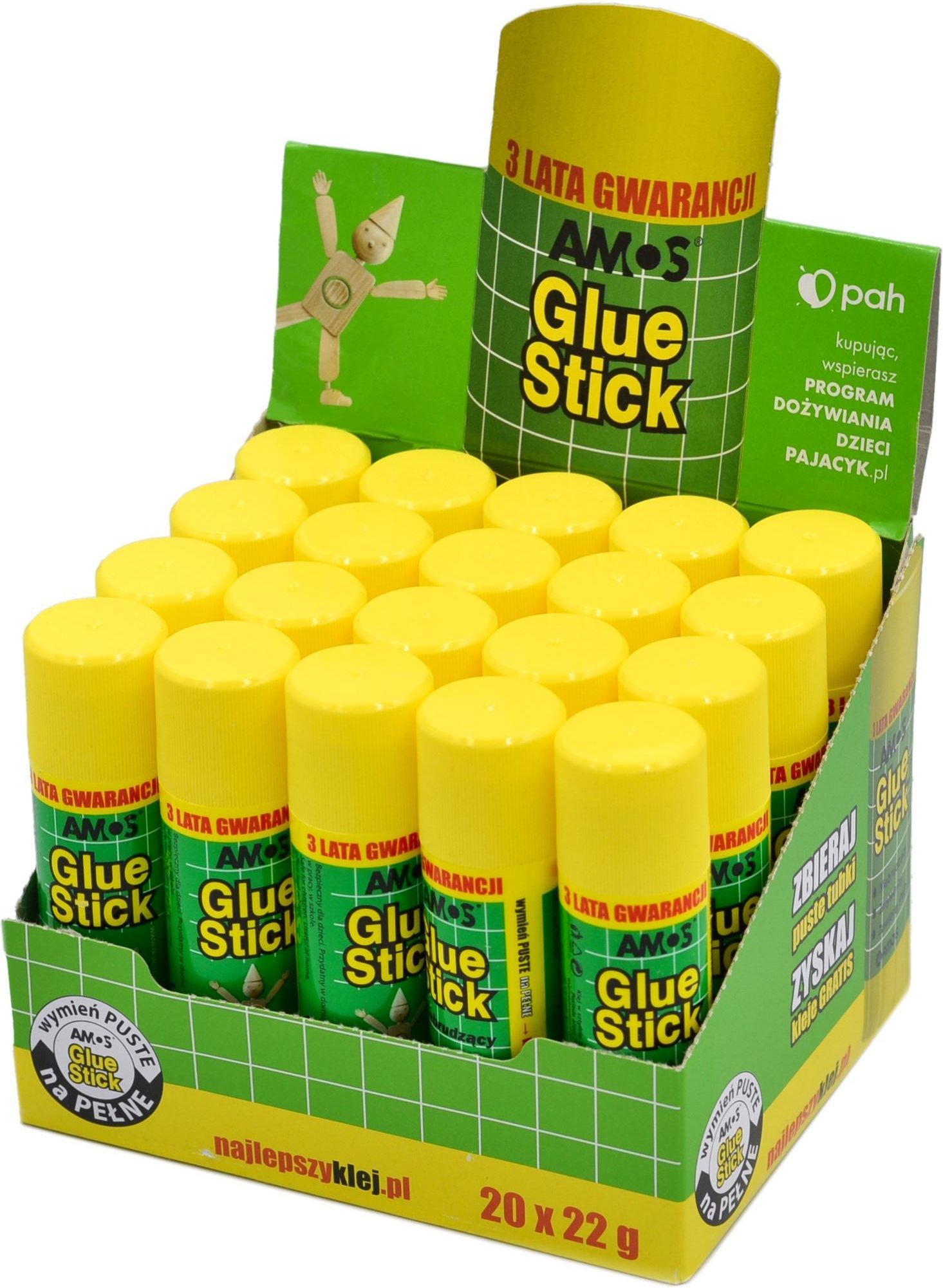 Amos 20 X Klej Biurowy W Sztyfcie 22G Display - Ceny i opinie - Ceneo.pl