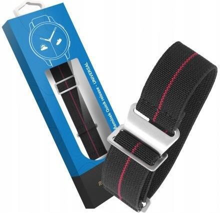 Pasek wymienny RhinoTech univerzální nylonový tah Quick Release 22mm (RTNS-028-BR) Czarny ...