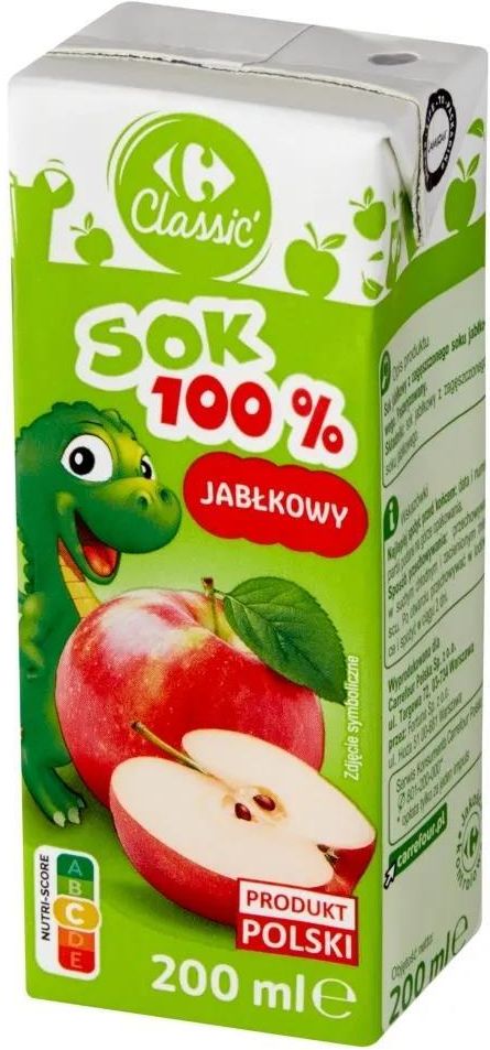 Carrefour Classic Sok 100 % jabłkowy 200 ml - Ceny i opinie - Ceneo.pl