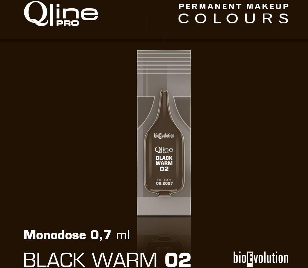 Bioevolution Barwnik Black Warm 02 Qline Pro 0 7Ml Monodose - Ceny i ...