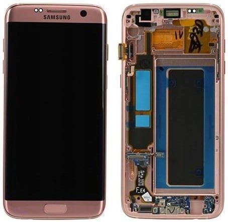Podzespoły do telefonu Samsung Wyświetlacz LCD Galaxy S7 Edge Róż Orygi ...