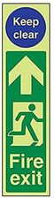V Safety Vsafety 15007Ad G'Fire Exit Drzwi Plate Man Right/Keep Clear' Znak 75mm X 300mm (3 ...