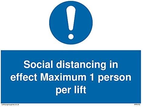 Viking Signs Opakowanie Pięć Social Distancing In Effect Maksymalnie 1 ...