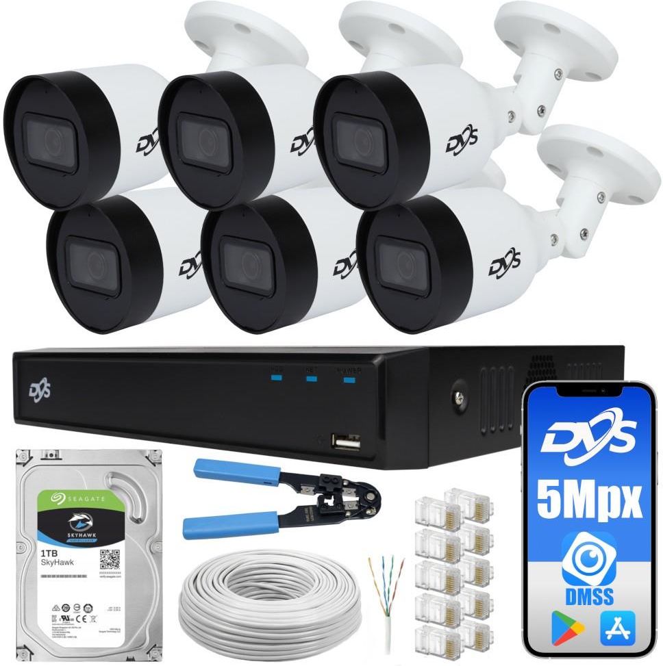 Zestaw do monitoringu Dvs Digital Video System Zestaw Monitoringu 6 ...