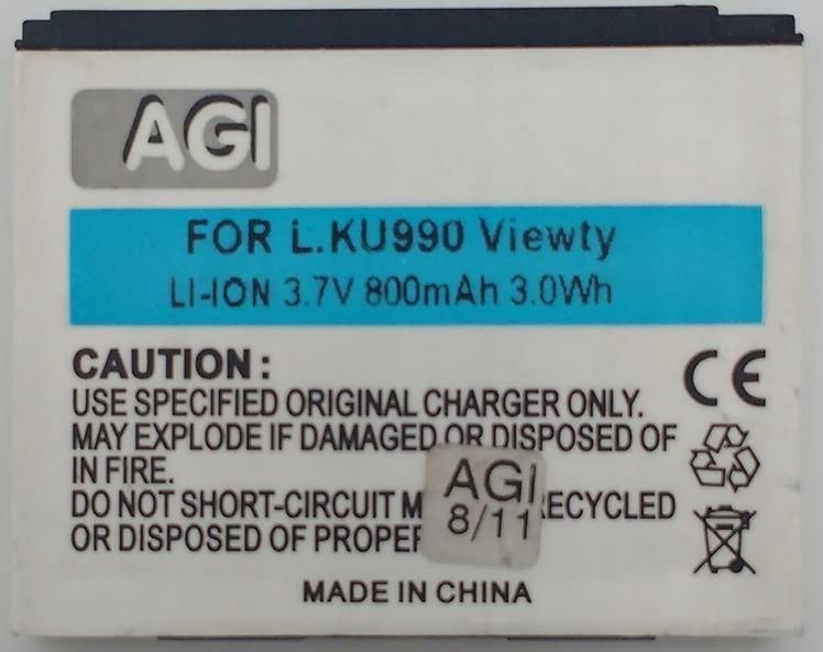 Bateria Agi Bateria Lg KU990 KC910 LGIP-580A 800mAh - Opinie i ceny na ...
