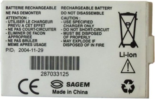Bateria Sagem Nowa Or Bateria 287033125 MY201x MYC4 MYC-4 - Opinie i ...