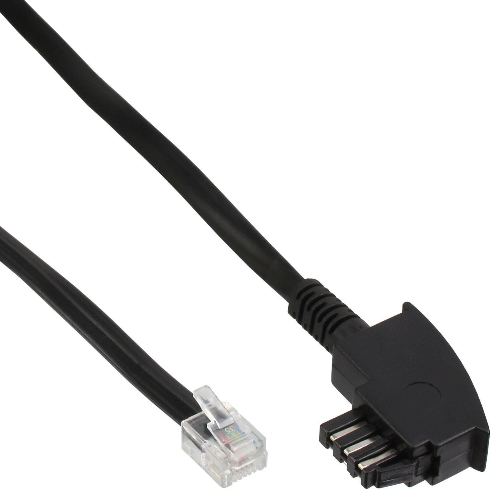 Inline TAE-N cable, complete pinout, to RJ12 (6P6C), 15m (18815A ...