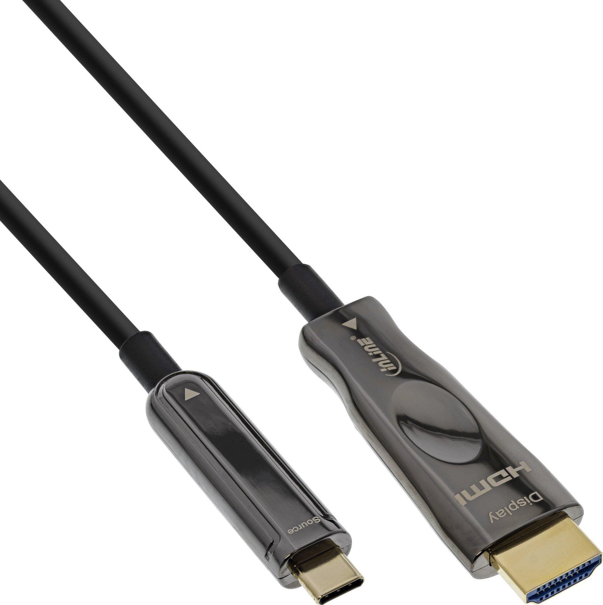 Inline USB Display AOC Cable, Type-C male to HDMI (DP Alt Mode), 20m ...