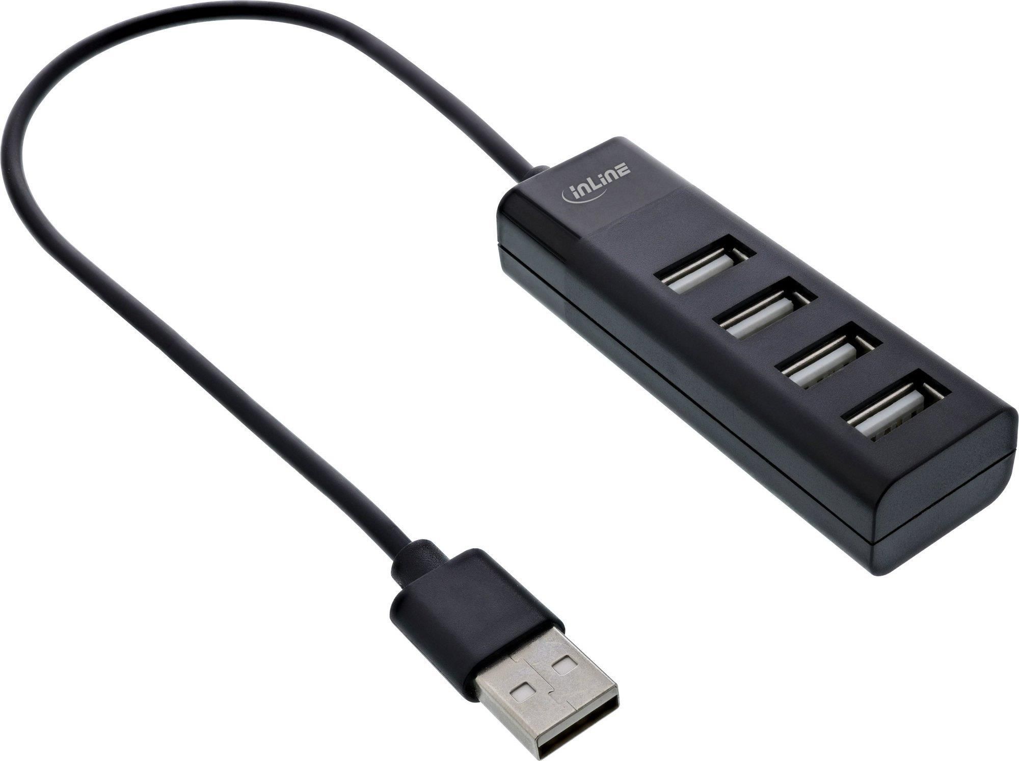 Hub USB Inline HUB USB 2.0 4-Port Hub, Type-A male to 4x female, black ...