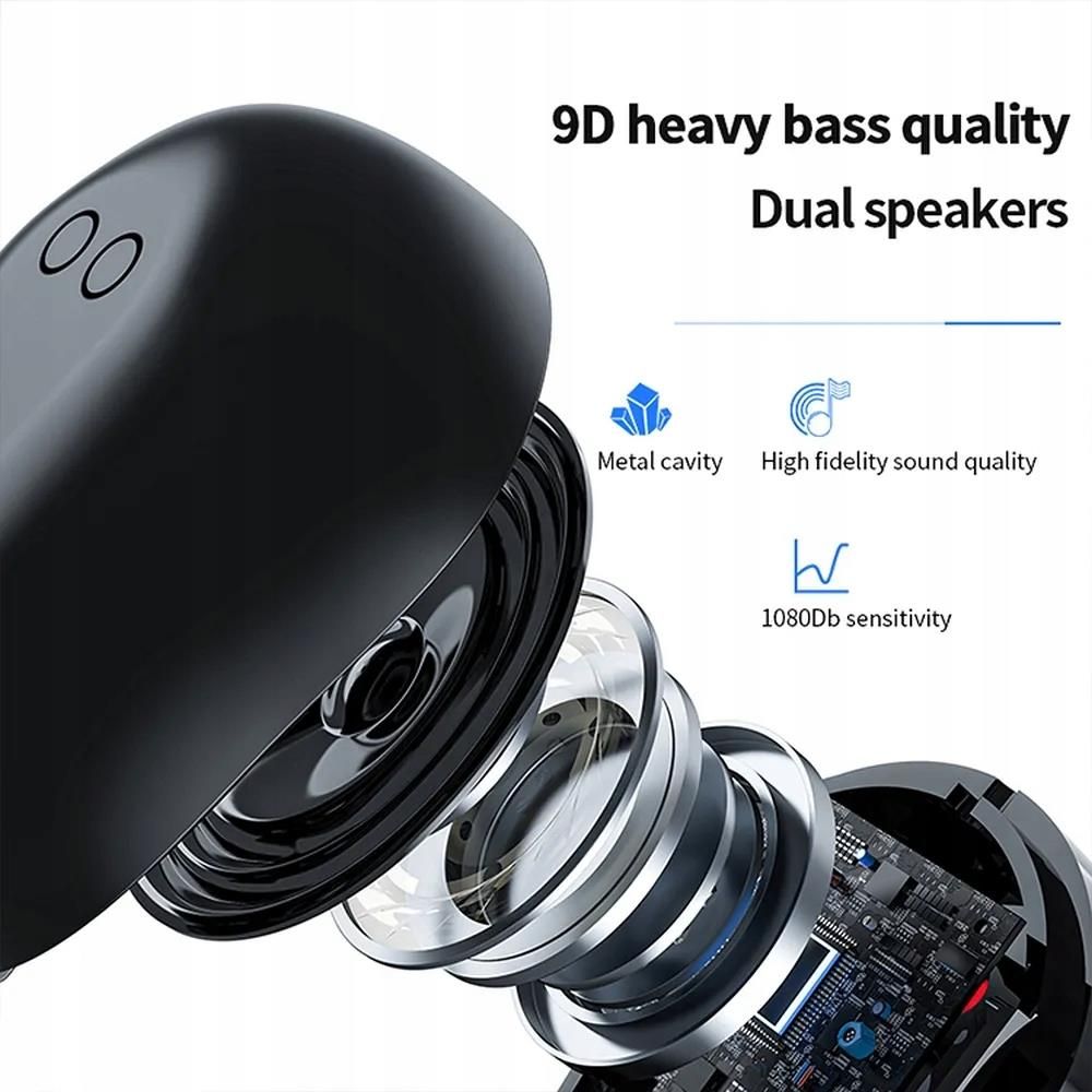 Zestaw słuchawkowy Tws Wireless Headset Stereo M9 + Docking Station W ...