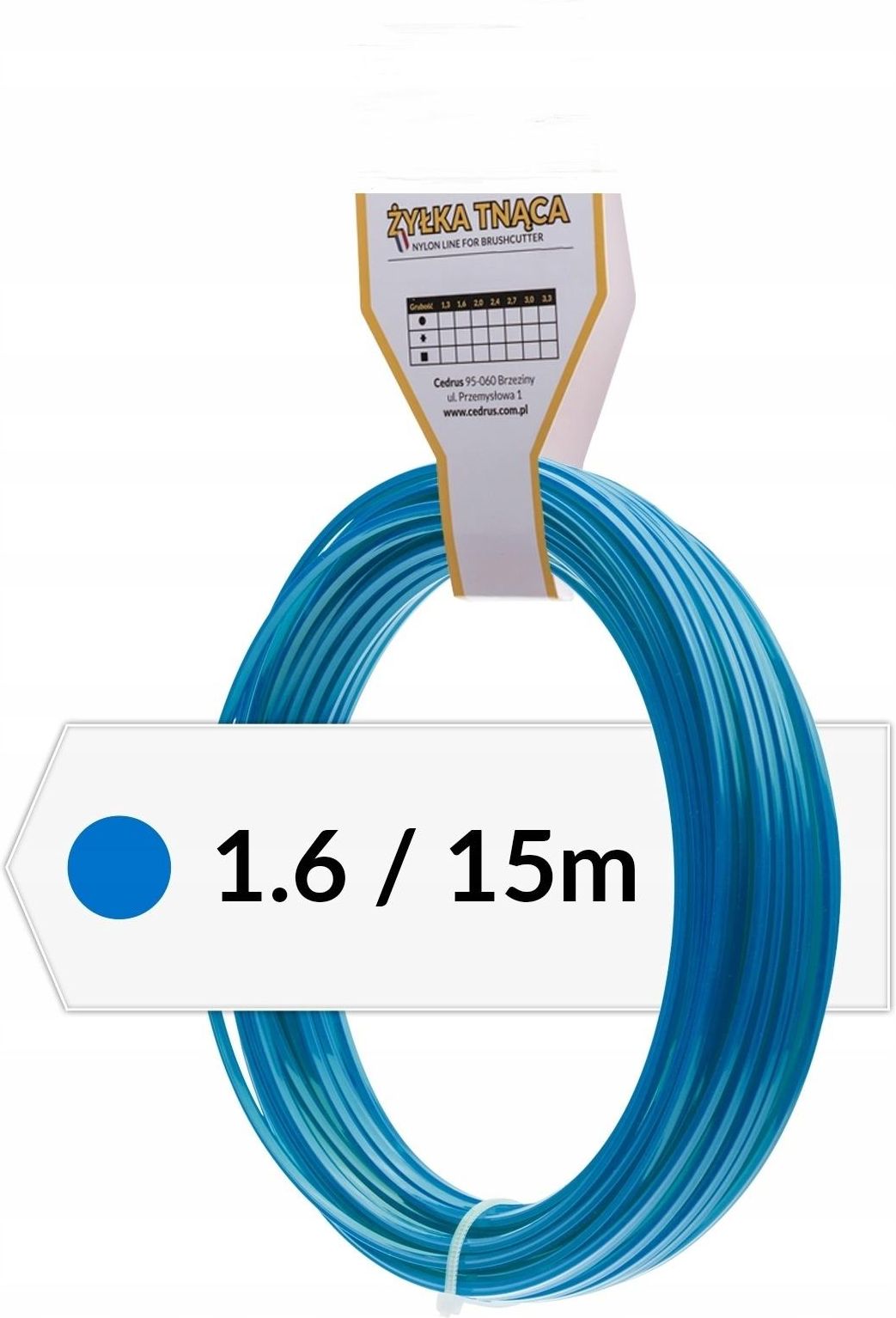 Żyłka Linka Tnąca Do Podkaszarek Okrągła 1,6 15M - Ceny i opinie - Ceneo.pl