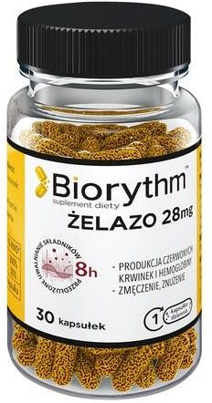 Stada Biorythm Żelazo 28 Mg 30kaps - Opinie i ceny na Ceneo.pl