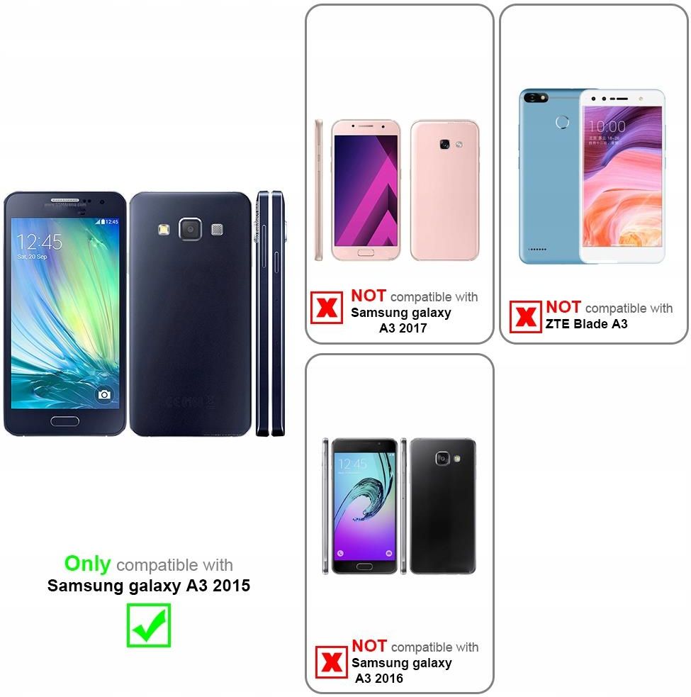 Cadorabo Pokrowiec Do Samsung Galaxy A3 2015 Etui Ksi??Ka - Etui na ...