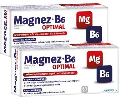 Polfarmex Magnez+B6 Optimal 2x60tabl. - Opinie i ceny na Ceneo.pl