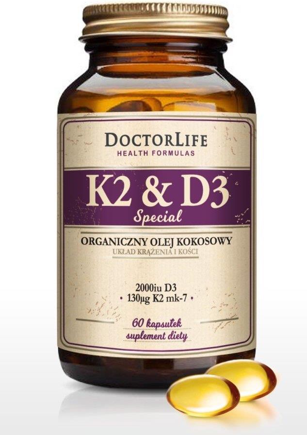 Doctor Life Life K2 & D3 Organiczny Olej Kokosowy 130Ug Mk-7 2000 Iu D3 60kaps. - Opinie i ceny ...