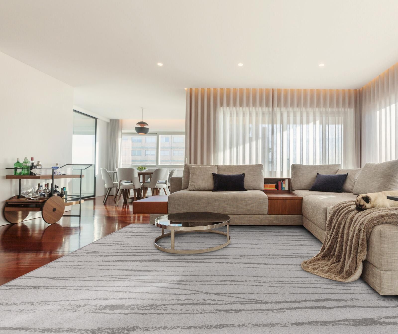 Agnella Białystok Dywan Wełniany Tejat Jasny Szary Noble 133X190Cm (110808335) 1108083-35 ...