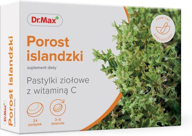 Porost Islandzki Dr.Max 24 Pastylki Do Ssania - Opinie i ceny na Ceneo.pl