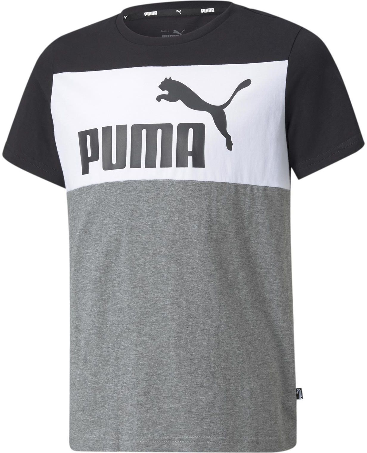 KOSZULKA CHŁOPIĘCA PUMA ESS BLOCK SZARA 84612701 - Ceny i opinie - Ceneo.pl
