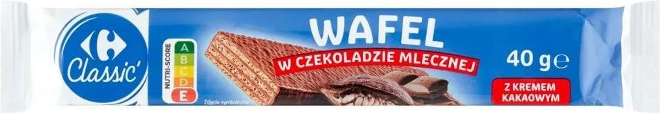 Carrefour Classic Wafel w czekoladzie mlecznej z kremem kakaowym 40 g ...