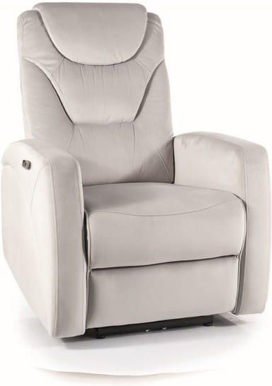 Signal Meble Fotel Rozkładany Elektrycznie Kronos Velvet Jasny Szary ...