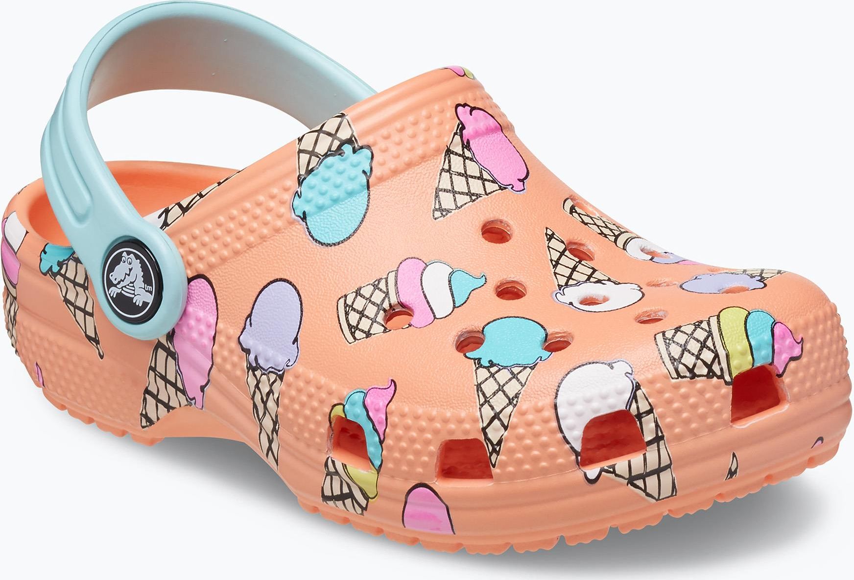 Klapki dziecięce Crocs Classic Pool Party Clog T pomarańczowe 207846 ...