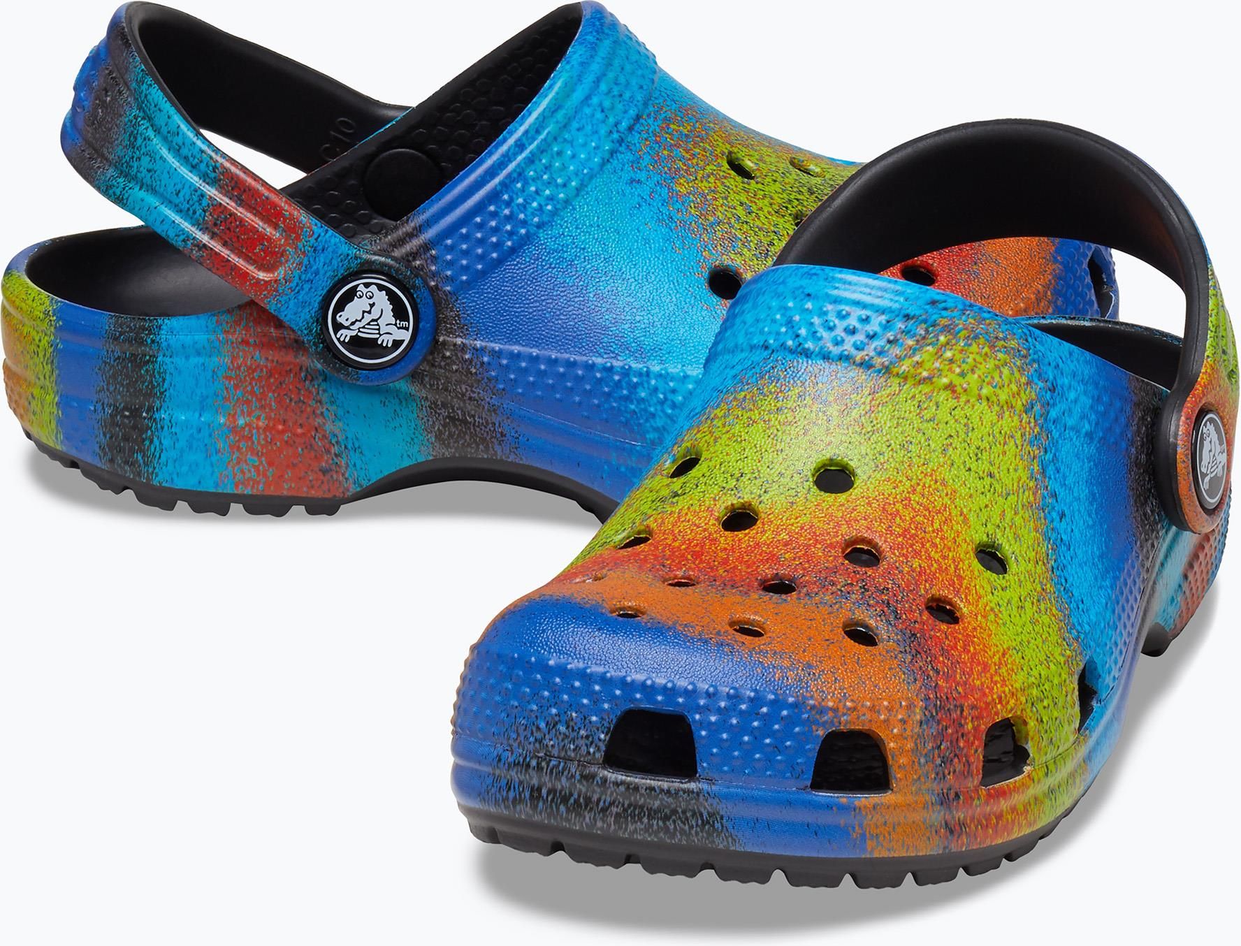 Klapki dziecięce Crocs Classic Spray Dye Clog T czarne 208094-0C4 ...