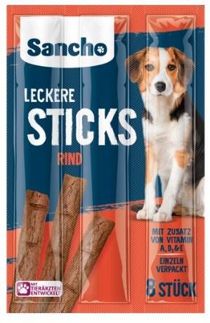 Karma Sancho Leckere Sticks Przysmak Paluszki Wołowe 88G - Ceny i opinie - Ceneo.pl