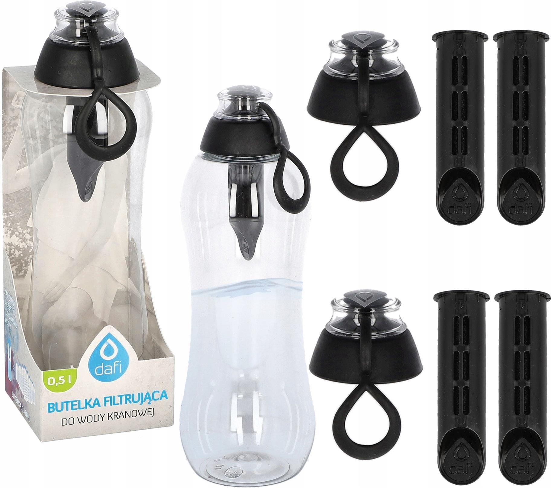 Dafi Butelka Soft 0,5L + 5 Filtrów Czarna Antracyt - Opinie i ceny na Ceneo.pl