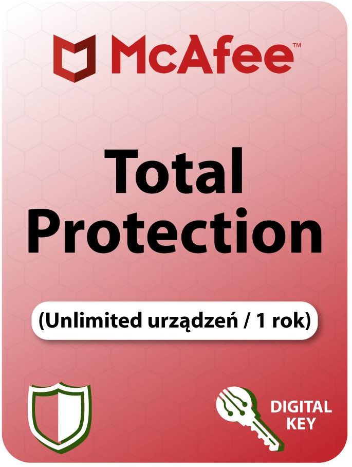 Mcafee Total Protection (Unlimted Devices / 1 rok) (Cyfrowy klucz ...