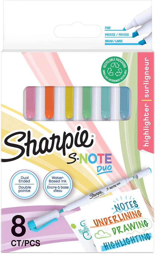 Sharpie S-note DUO Mix kolorów 8 szt. 2182116 - Ceny i opinie - Ceneo.pl