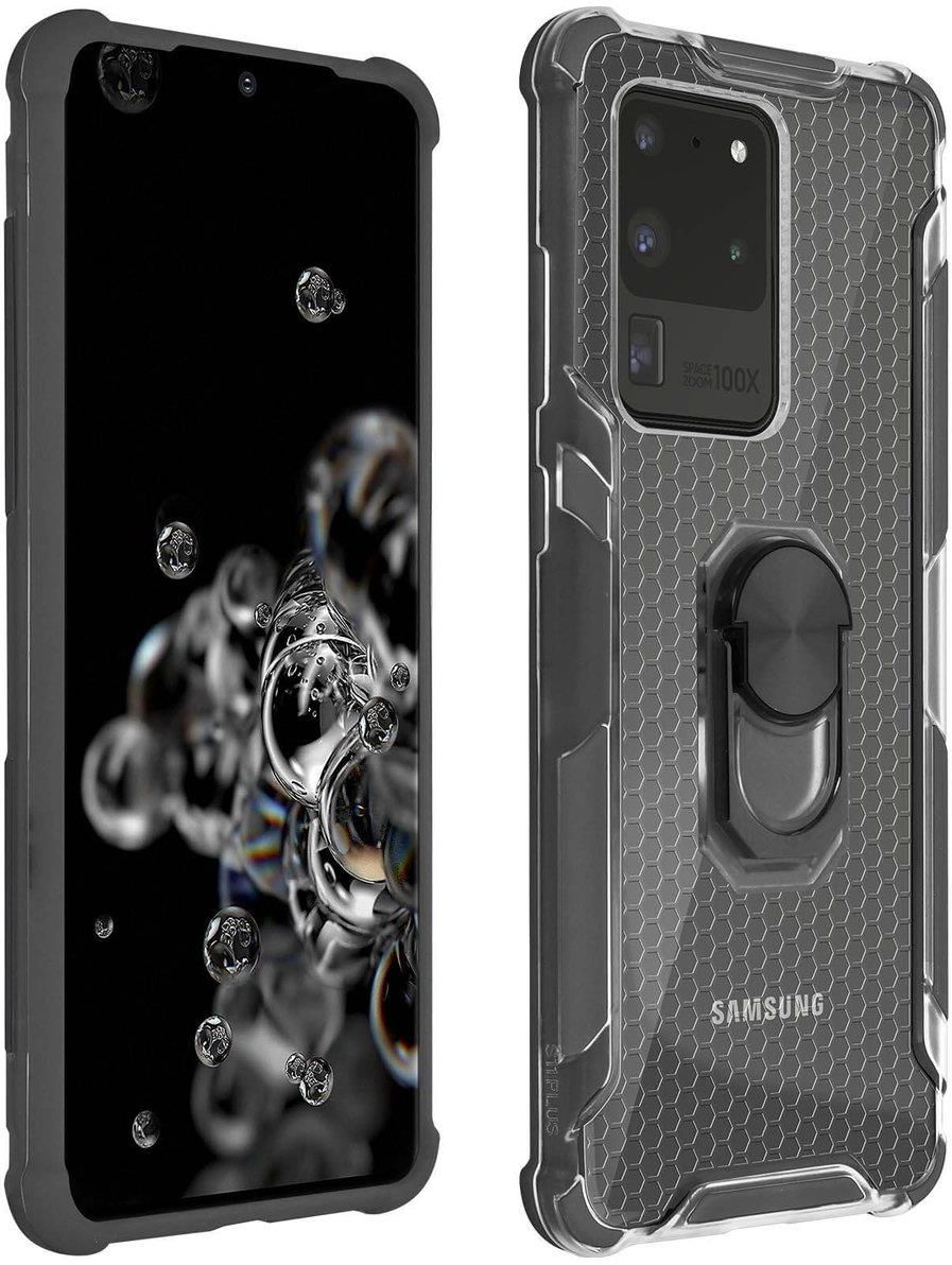 Avizar Bi Materiałowe Etui Z Metalowym Obrotowym Uchwytem Do Samsunga Galaxy S20 Ultra Szare ...