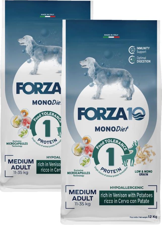 Karma Forza10 Medium Monodiet Z Jeleniem I Ziemniakami 2x12kg - Ceny i opinie - Ceneo.pl