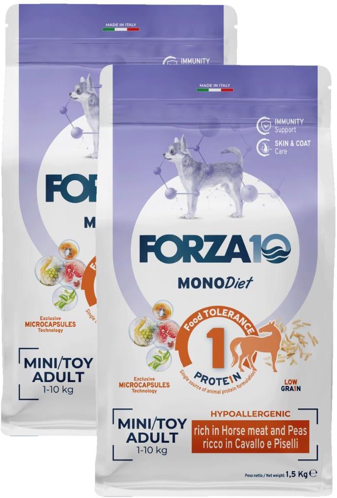 Karma Forza10 Mini & Toy Diet Z Koniną I Groszkiem Waga 2X1,5Kg - Ceny i opinie - Ceneo.pl