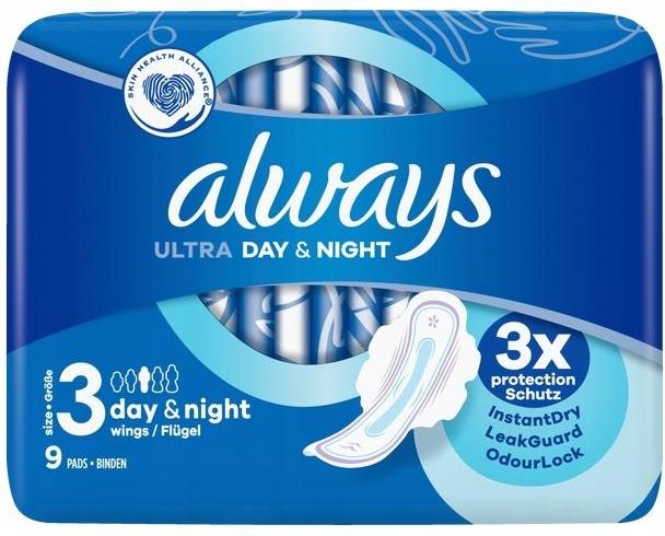 Always Ultra Night Podpaski 9 szt. - Opinie i ceny na Ceneo.pl