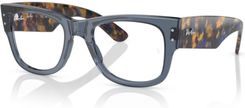 Ray Ban Rx 0840V Mega Wayfarer 8296 Transparent Dark Blue (51-21-145 ...