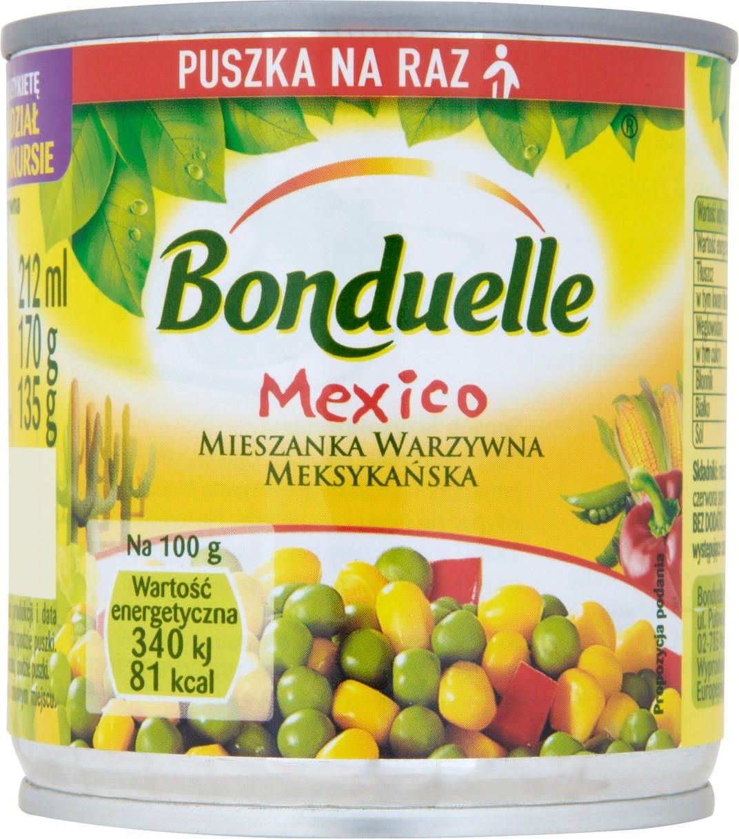 Bonduelle mieszanka warzywna meksykanska 170g - Ceny i opinie - Ceneo.pl