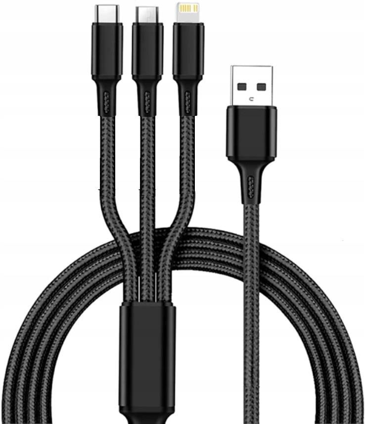 Eurolook Przewód Kabel 3W1 Usb-C Micro Usb Lightning Iphone - Opinie i ceny na Ceneo.pl