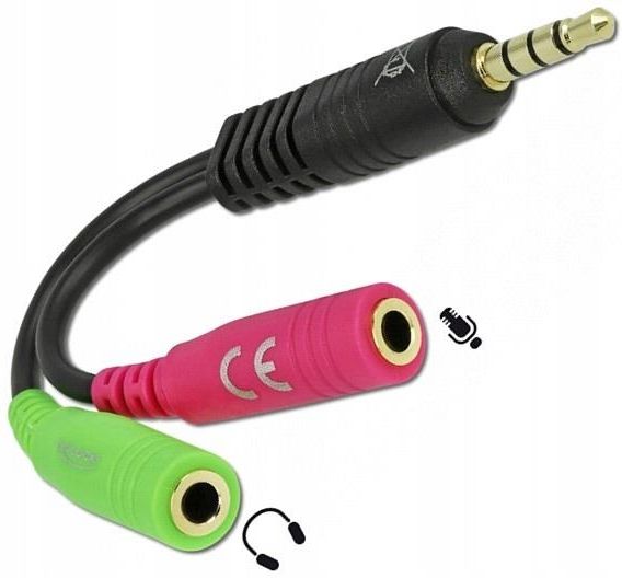 Delock Adapter Audio Jack 4Pin Trrs Na Słuchawki Mikrofon (65344 ...