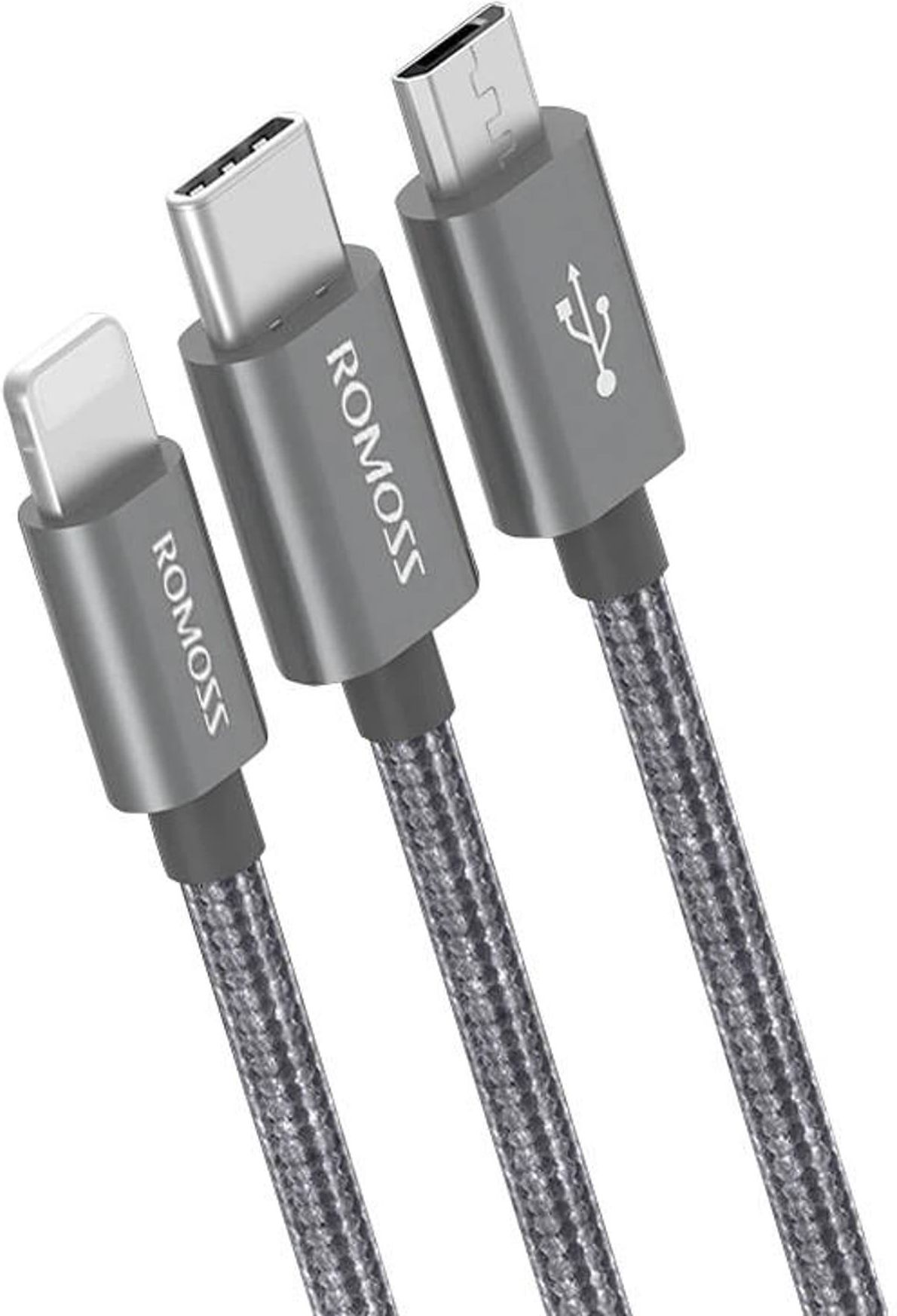Romoss Kabel Usb Cb25N 3W1 Usb-C / Lightning Micro 3A 1M (Szary ...