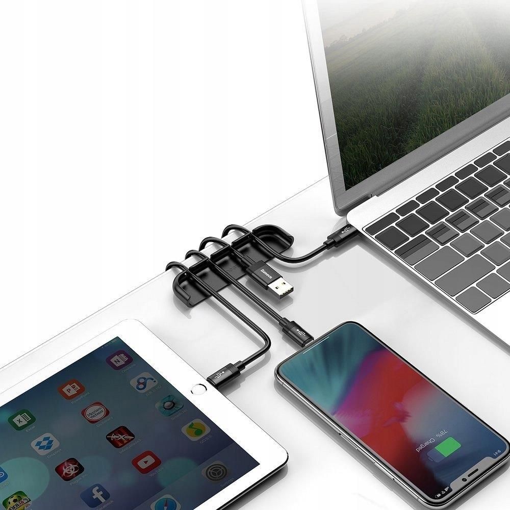 Baseus Organizer Na Kable Acapiph58-A01 Czarny - Opinie i ceny na Ceneo.pl